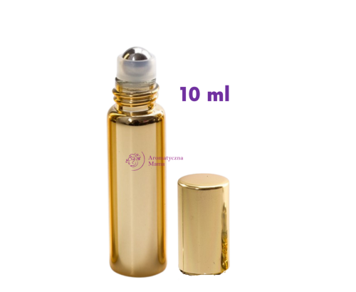 Rollon 10 ml Gold złote metalizowane szkło Aromatyczna Mama